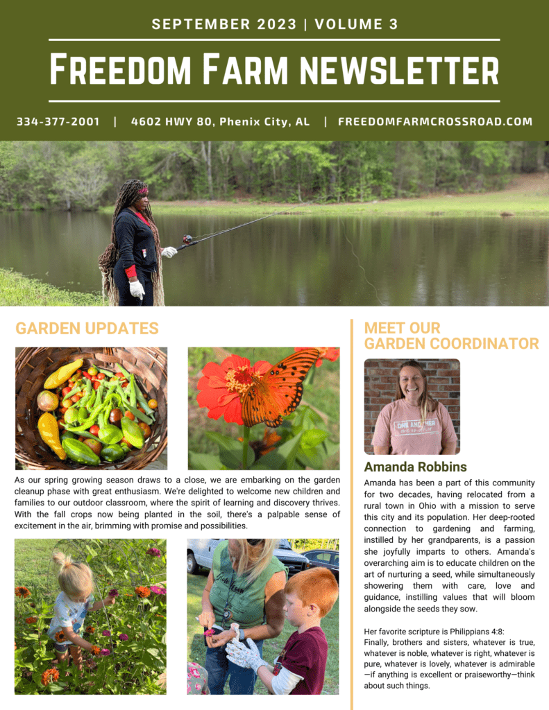 Newsletter - Freedom Farm Crossroad, AL